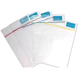 5-Pack- 12.2" x 17.3" Plastic Zip Poly Bags- Clear Resealable Zip Bag for Art Prints, Brochure, Photoes, Handicraft Gift