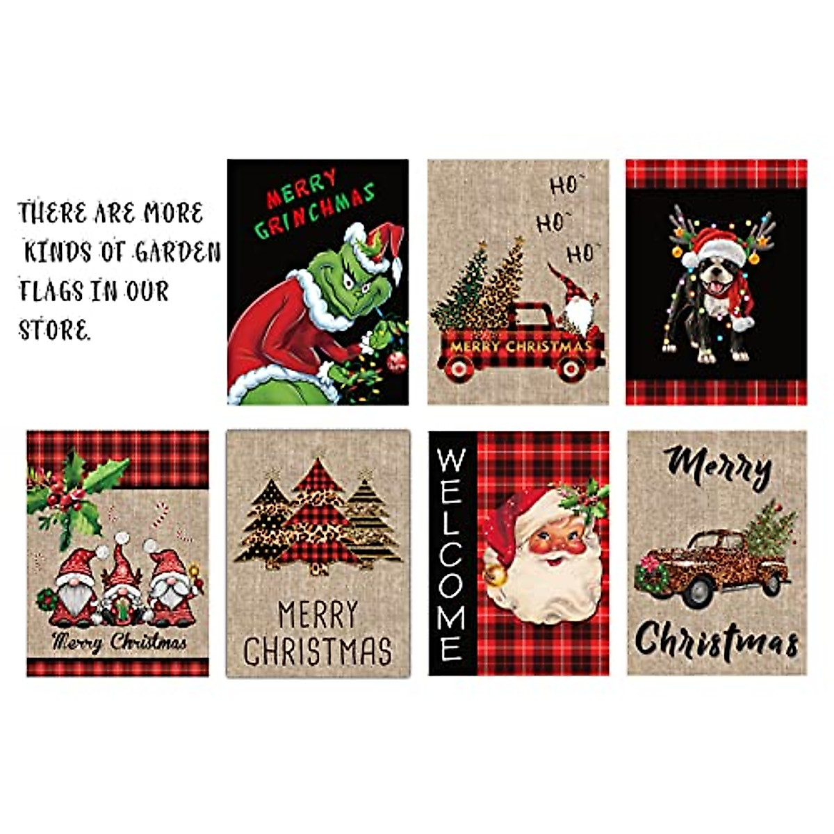 WLWLG Merry Grinchmas Garden Flag for Christmas Indoor & Outdoor Decoration 12''x17'' Double-Sided Vertical Burlap Garden Flag i, GF003