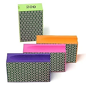 Diamond Hand Polishing Pads for Sanding Concrete Glass Stone Granite Marble 60#,100#,200#,400# (4Pcs/Set)…