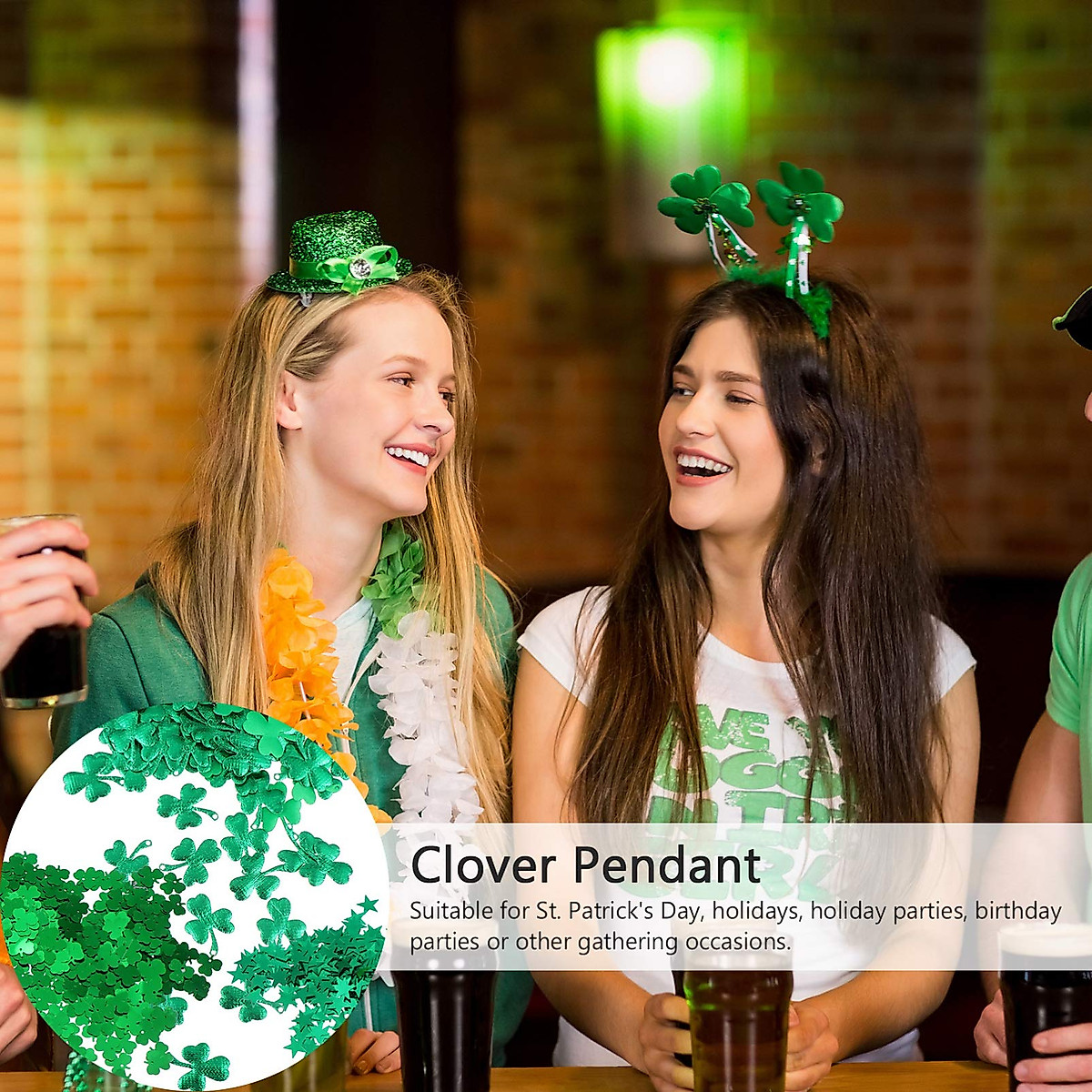 PRETYZOOM 1 Set Drip Paper Scrap St. Patricks Day Decor Prop Favor Wedding Diy Table Crafts Shamrocks Table Confetti Lucky Irish Confetti Shamrock Party Favor Make up Sprinkle Pvc