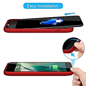 Battery Case for iPhone 8/7/6s/6/SE(2020),[6000mAh] Protective Portable Charging Case Rechargeable Charger Case Extended Battery Pack for Apple iPhone 8/7/6s/6/SE(2020) (4.7inch)-Red