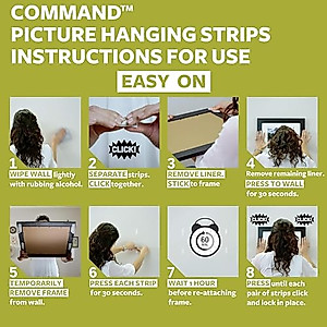 Command Medium and Large Picture Hanging Strips, Damage Free Hanging Picture Hangers, No Tools Wall Hanging Strips for Living Spaces, White, 4 Medium Pairs and 8 Large Pairs