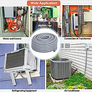 Neorexon Liquid-Tight Conduit and Connector Kit 1/2inch 25ft, Flexible Non Metallic Liquid Tight Electrical Conduit w/UL Certification, Electrical Conduit Kit with 5 Straight, 5 Angle Fittings