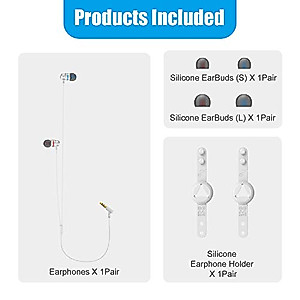 AMVR Noise Isolating Earbuds Earphones Custom Made for Meta Quest 2 VR Headset, with 3D 360 Degree Sound in-Ear Headphones and Earphone Silicone Holders (White)