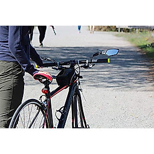 Hafny NEW Handlebar Bike Mirror, HD,Blast-resistant, Glass Lens, HF-MR095 (Anti-glare left)
