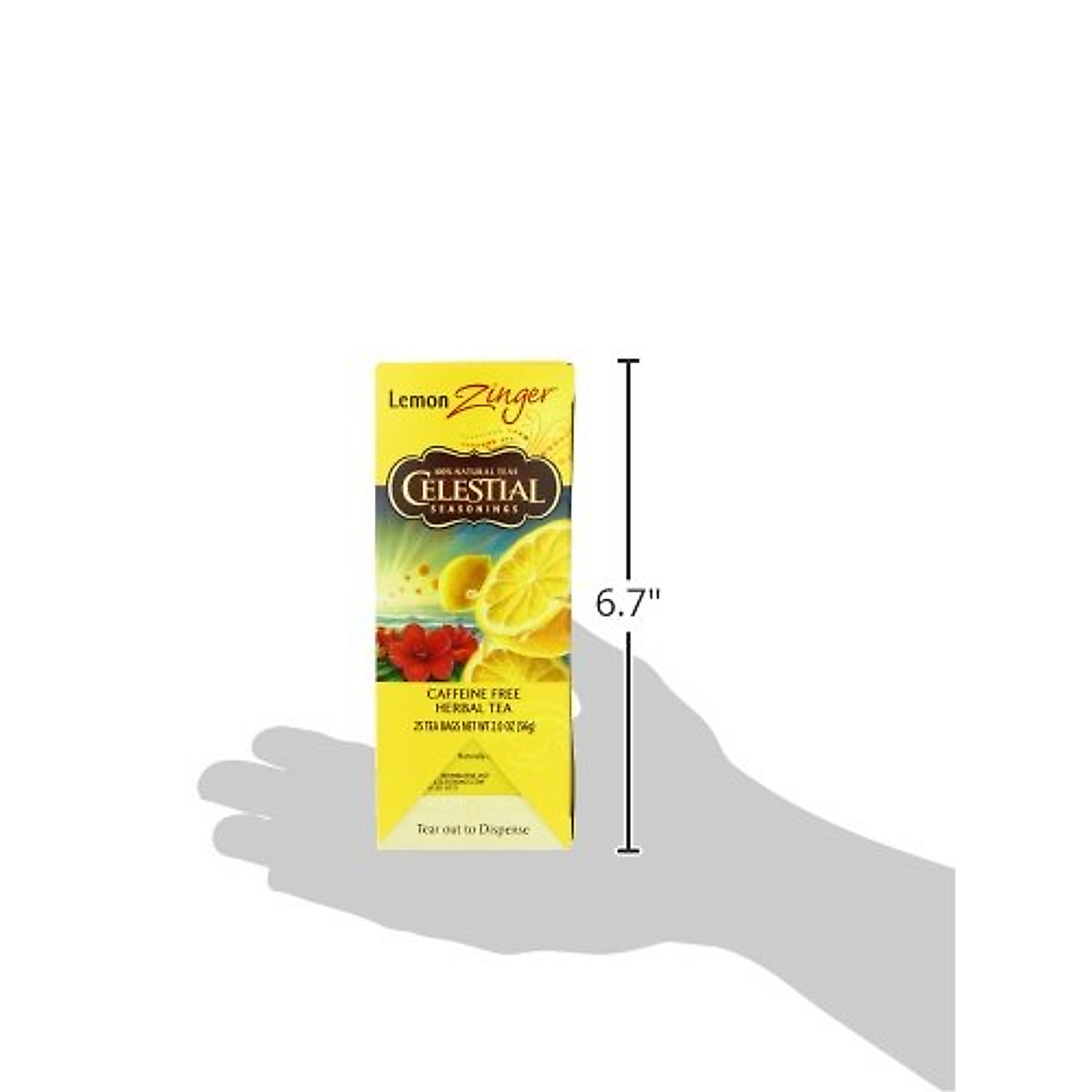Celestial Seasonings Herbal Tea, Lemon Zinger, 25 Count Box