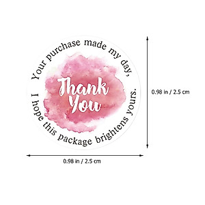 TOYANDONA 500pcs Thank You Sticker, Your Purchase Made My Day Stickers Decorative Business Stickers Self Adhesive Round Thank You Labels for Envelope Package Cards Party Supplies