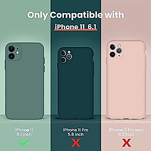 Cordking Designed for iPhone 11 Case, Silicone [Square Edges] & [Camera Protecion] Upgraded Phone Case with Soft Anti-Scratch Microfiber Lining, 6.1 inch, Light Brown