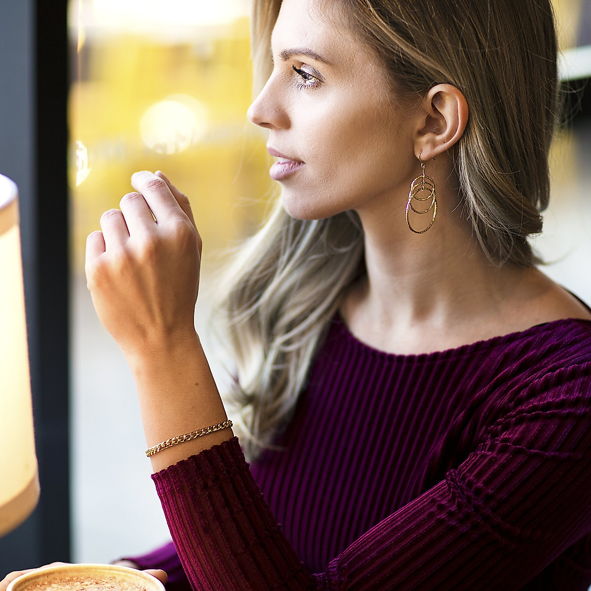 LIFETIME JEWELRY 5mm Cuban Link Chain Bracelet for Men & Women 24k Gold Plated, 7 Inches