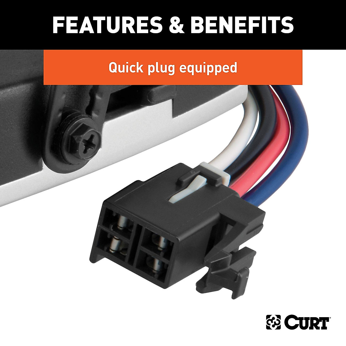 CURT 51120 Discovery Electric Trailer Brake Controller, Time-Delay , black