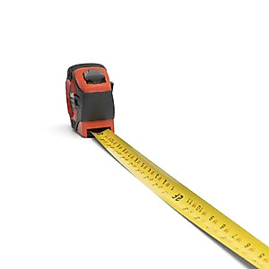 Crescent Lufkin 1" x 25' P1000 Series Hi-Viz® Orange Engineer's Yellow Clad A4 Blade Power Return Tape Measure - PHV1425DN