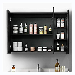 BDDIE Smart Bathroom Mirror Cabinet | Closet | Solid Wood Bathroom Mirror Anti-Fog Vanity Mirror | with Storage Compartment