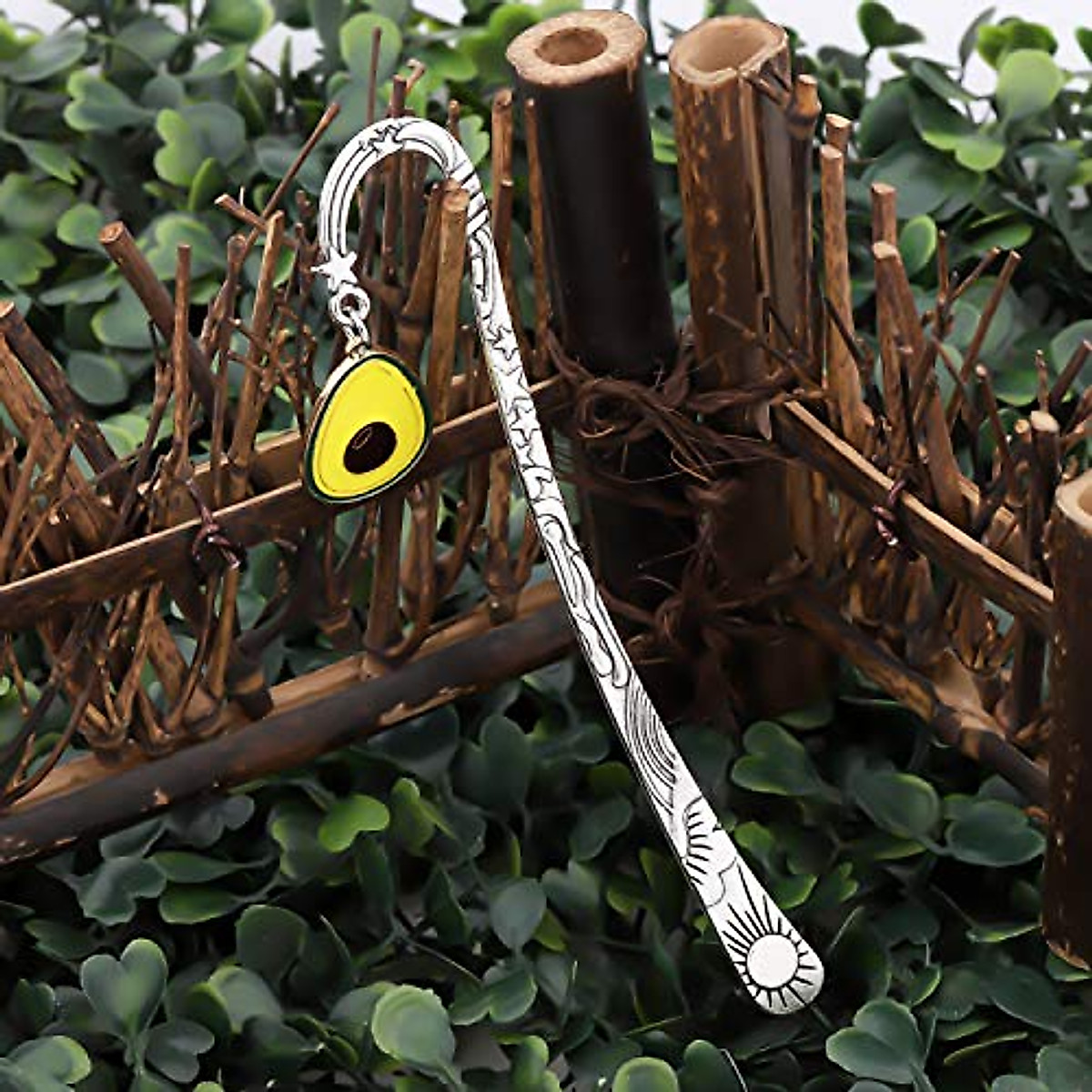 AKTAP Funny Avocado Bookmark Book Lovers Jewelry Bookworm Gift for Avocado Lover (Avocado Bookmark)