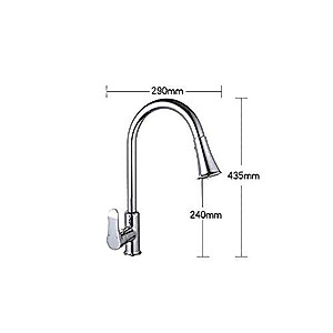 ShiSyan Y-LKUN Kitchen Vegetable Pot Taps Pull Type Rotate Faucet The Two Mode Nozzle Cold Heat Mixing Valve Sink Single Handle Water-tap