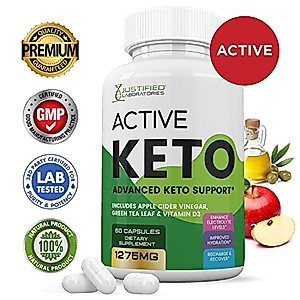 Justified Laboratories Active Keto Max ACV Pills 1275MG Formulated with Apple Cider Vinegar Keto Support Blend 60 Capsules (180 Count (Pack of 3))