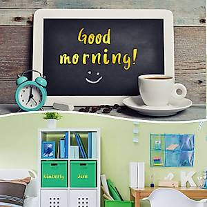 Outus 576 Pieces 8 Sheets Letters Stickers Self Adhesive Vinyl Letter Alphabet Number Stickers Mailbox Numbers Sticker, Decals for Classroom Decor, Sign, Door(Gold,1 Inch)