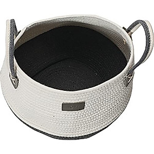 Household Essentials Bono Basket, Cotton, Gray and White