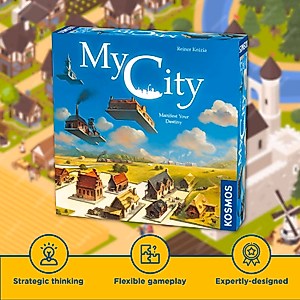 Thames & Kosmos My City | Family – Friendly | Legacy Board Game | Kosmos Games | 2 to 4 Players | Ages 10 and Up | Award Winning Designer Reiner Knizia , Blue