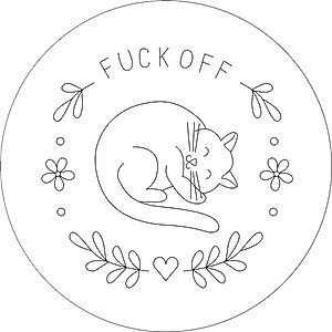 Snarky Embroidery Pattern Transfers (set of 10 hoop designs!)