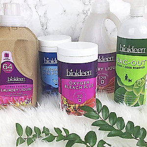 Biokleen Laundry Detergent Liquid - 64 HE Loads - Concentrated, Eco-Friendly, Non-Toxic, Plant-Based, No Artificial Fragrance or Preservatives, 32 Fl Oz, Citrus Essence