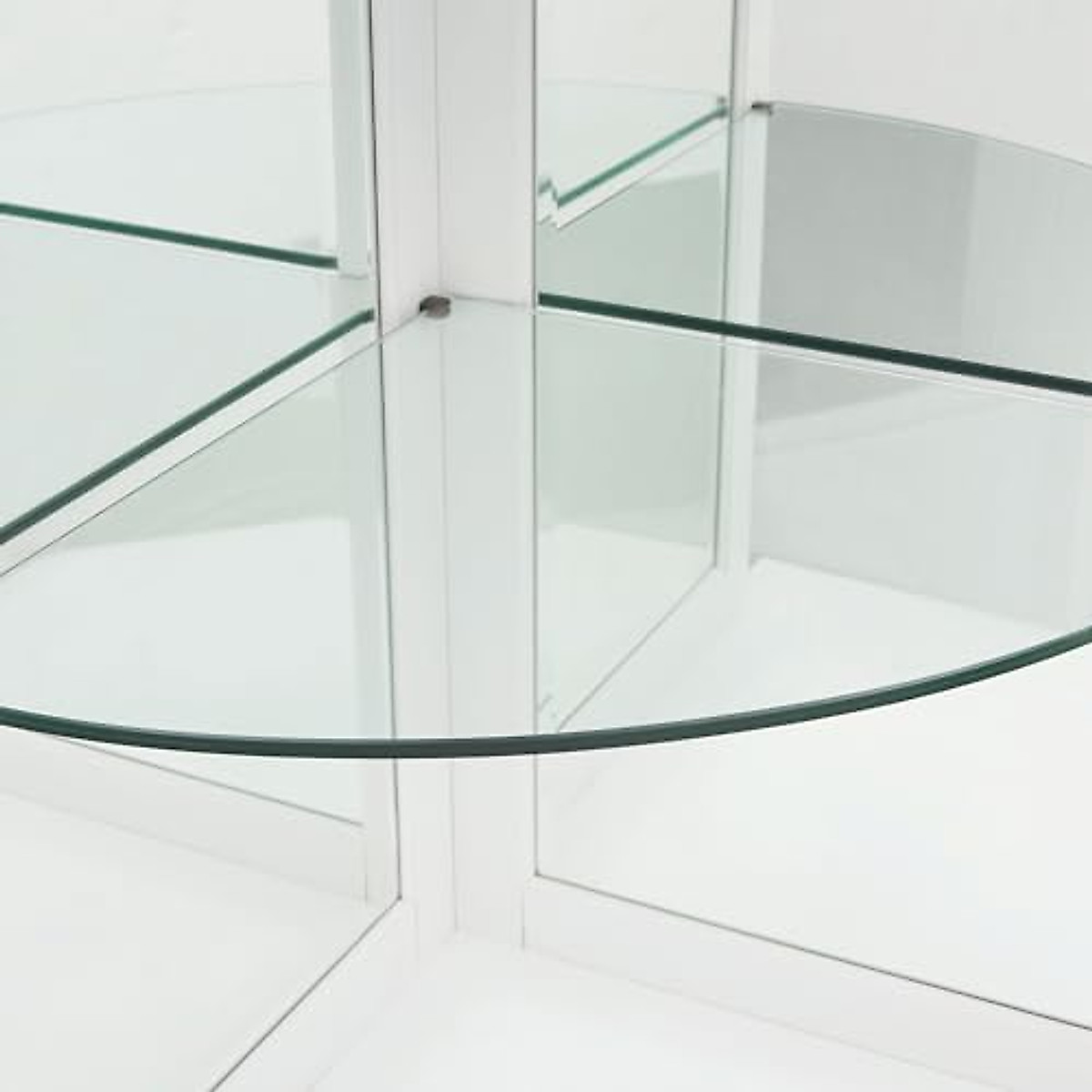 Home Source Corner Bar Unit 73" Charcoal with Two Glass Shelves, Built-in Wine Rack, | Storage | Living Room, Home Office, Kitchen, Small Space (Charchoal/Black, 73" Corner Bar)