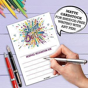 Hat Acrobat 50 Shout Out Cards - Recognition Cards for Employees - Encouragement Cards for Public Service Recognition Week, Employee Appreciation Day or Teacher Appreciation Postcards (Splash)