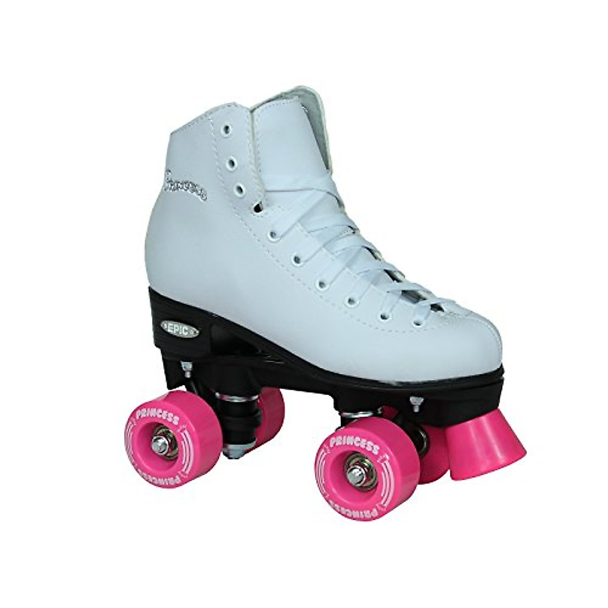 Epic Skates Pink Princess Girls Quad Roller Skates, White, Youth 3,PnkPncs03