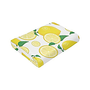 Yamegoun Lemon Throw Blankets Premium Micro Fleece Blanket for Bed Couch Living Room Unisex Lightweight for Adults or Boys Girls 60 X 50 Inches