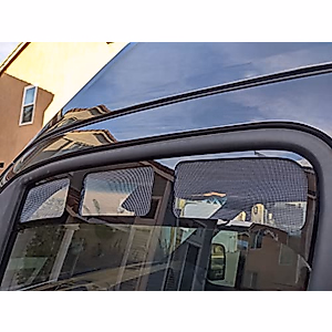 White Top Adventures Bug-out 2.0 Mercedes Sprinter Van window vent screen insert for 2007- Present. Sold as Sets