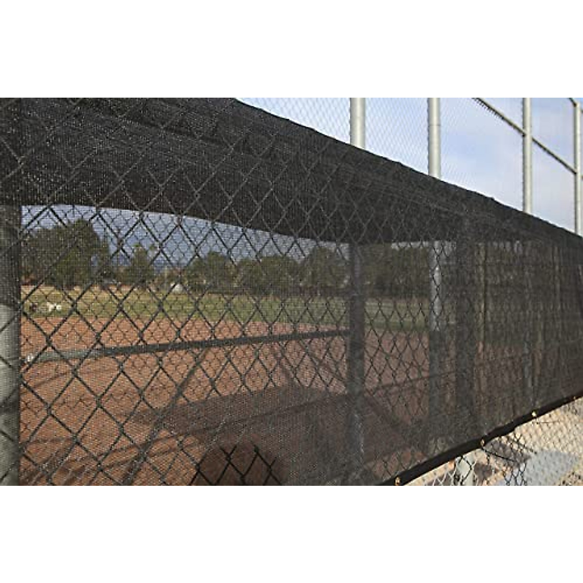 Windscreensupplyco 60-70% 10 FT X 12 FT Mesh Tarp/Shade Cloth 9-Needle Knitted Heavy Duty Black with Grommets for Green House, Garden, pergola, Pools, Dump Truck
