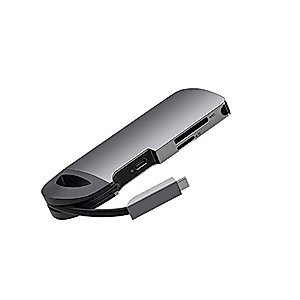 XUNMAIFHB Portable Docking Station,Typec8 in 1 Docking Station hdmi Adapter Type-C PD Fast Charging, HDMI Interface, SD/TF Card, USB3.0 × 3, Gigabit Ethernet Port Fast Transmission