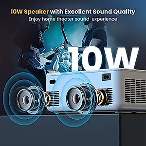 FANGOR 5G WiFi Bluetooth Projector - 540 ANSI Native 1080P HD Outdoor Movie Projector 4K Support, Portable Home Theater Video Projector with Zoom & HiFi Speaker, Compatible with TV Stick/Phone/PC/USB