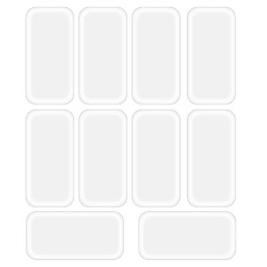 RONRONS 10 Pack Reusable Silicone False Eye Lashes Holder Pad Tray for Eyelashes Extensions,Clear