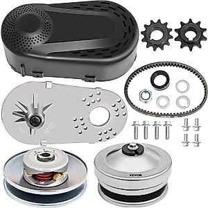 Mophorn Torque Converter CVT 2HP-7HP 3/4" Go Kart Clutch 212CC 30 Series Mini Bike 10T #40 41 Chain and 12T #35 Replacement Set TAV2 30-75 218353A Manco CVT Clutch Small Engine Drive Belt