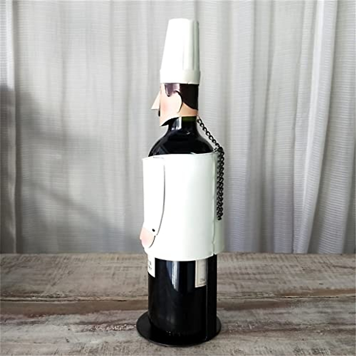 DOUBA Detachable Wrought Iron Chef Wine Rack Metal Wine Bottle Rack Household Wine Utensils Kitchen Ornaments