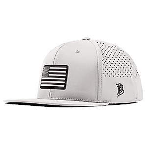 Branded Bills Vintage Old Glory PVC White Flat Performance, Snapback Closure, Lightweight, Comfortable Baseball Cap
