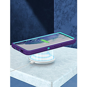 MXX Case Compatible with Galaxy S21 Ultra Case, 3-Layer Super Full Heavy Duty Body Bumper Cover/Shock Protection/Dust Proof, Designed for Samsung Galaxy S21 Ultra 5G 6.8 Inch 2021 (Purple)