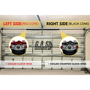 Garage Door Torsion Springs (243 x 1.75 x 35) | 1" Steel Bearing + Winding Bars | Left and Right Hand Wound Replacement (Pair)