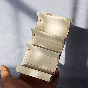 1:12 Scale Rack Dollhouse Accessories Book Shelf Miniature Furniture 4 Tier Bookcase Storage Shelf Shooting Props Desktop Decor (S)