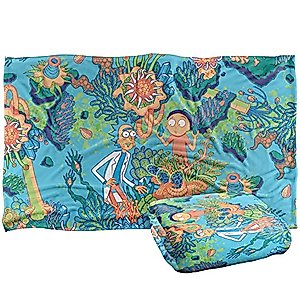 Rick and Morty Botanical Space Silky Touch Super Soft Throw Blanket 36" x 58",Multi Multicolor