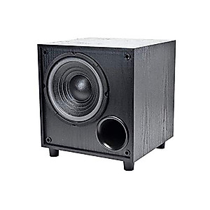Monoprice 60-Watt Powered Subwoofer - 8 Inch With Auto-On Function, For Studio And Home Theater Black