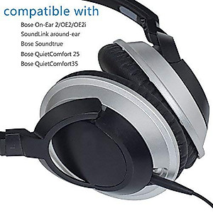 Saipomor QuietComfort45 Replacement Aux Cable Compatible with Bose On-Ear2 OE2 OE2i QuietComfort35II (QC35 II) QC25 QC35 SoundlinkII SoundTrue NC700 Headphones(Black)
