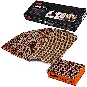 S&X Sanding Sponge Set 20-Pack of Hook and Loop Sandpaper Interchangeable 8 Assorted Grits - Wet and Dry, Anti-Clogging, Durable (20)
