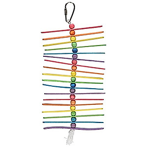 Caitec Paradise Toys Popsicle Sticks & Beads Pet Bird Toy, Bright Colors, Great for Chewing