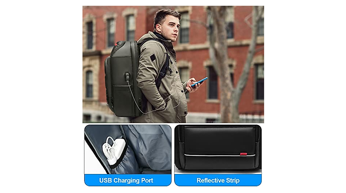 GYakeog Waterproof Business Backpack: Carry-On with USB Port