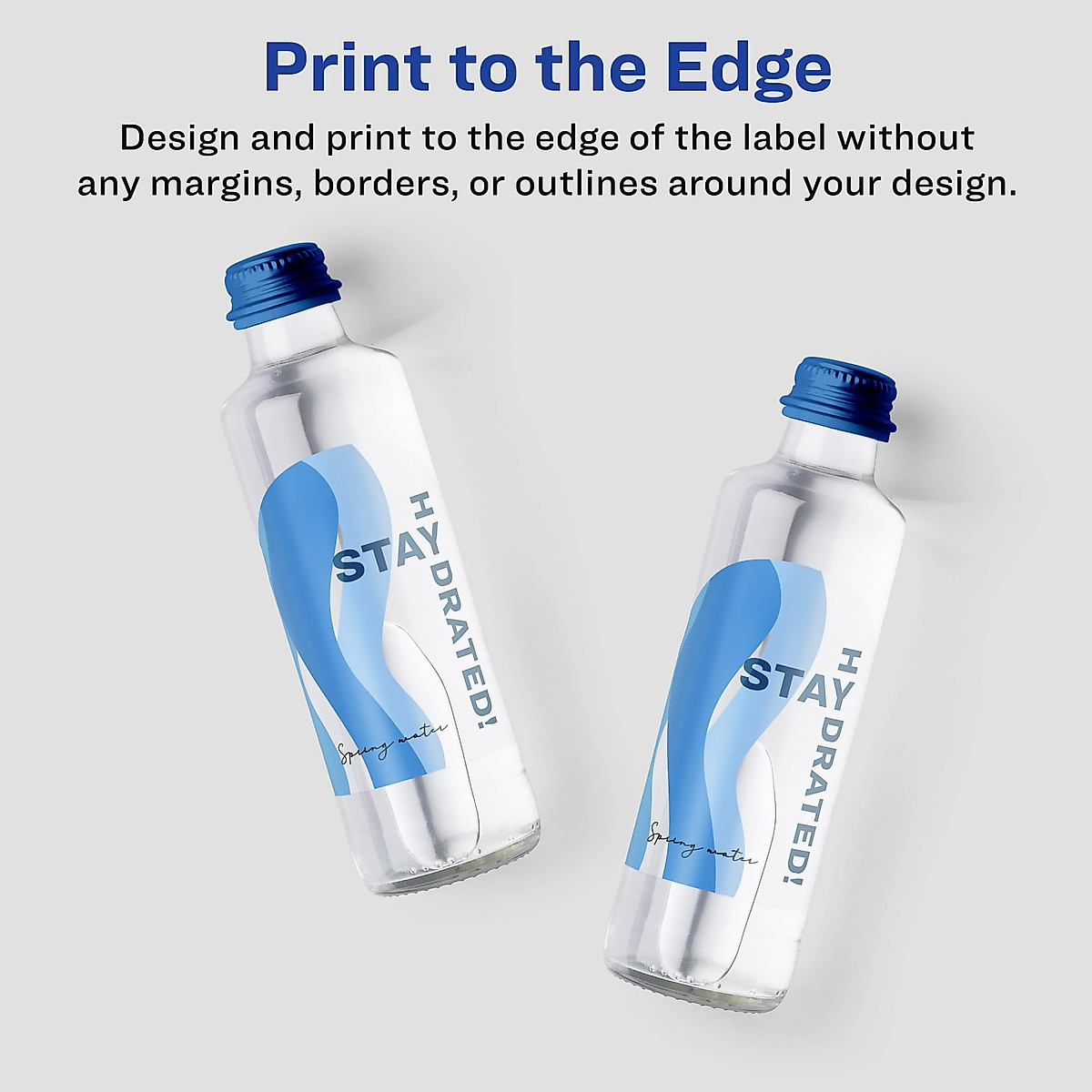Avery Glossy Clear Arched Labels with Sure Feed, 4.75" x 3.5", 100 Glossy Clear Labels, Print-to-The-Edge, Laser/Inkjet Printable Labels