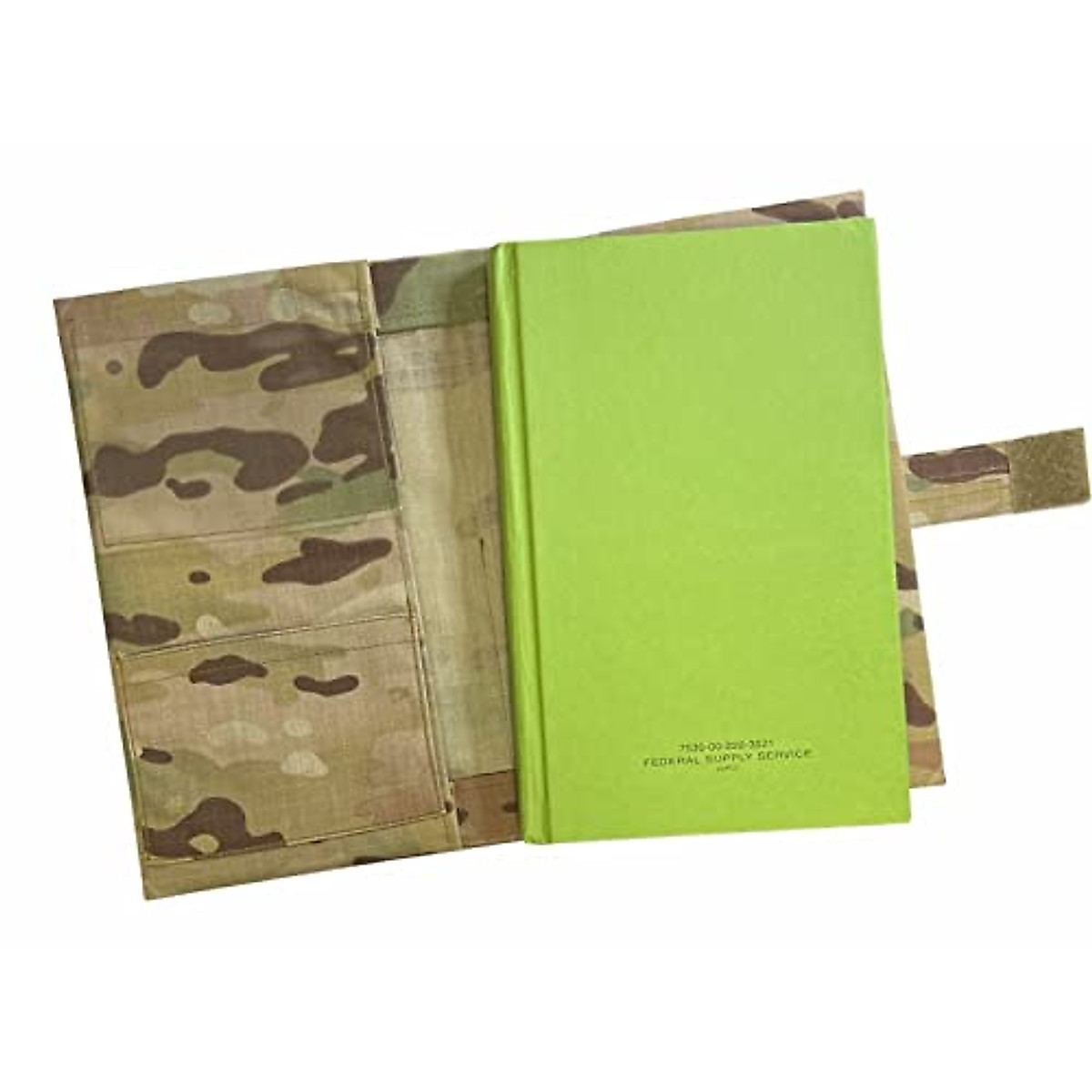 OCP Green Military Log Book Cover, Army Tactical Notebook Cover, OCP Book Cover 5.5”X 8”
