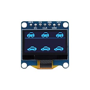 waveshare 0.96inch OLED Display Module for Raspberry Pi/Arduino/STM32, 128×64 Pixels Screen, Blue Display Color, 4-Wire SPI / I2C Communication Interfaces, 3.3V / 5V