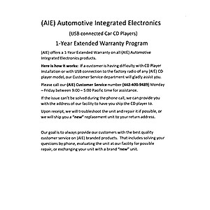 (AIE)-USBCDPLAY-2 – “Add-on” Car CD Player - Connects to Factory Audio System via USB Data Port Radio Connection – [Important] Confirm Vehicle Compatibility on Guide in Images