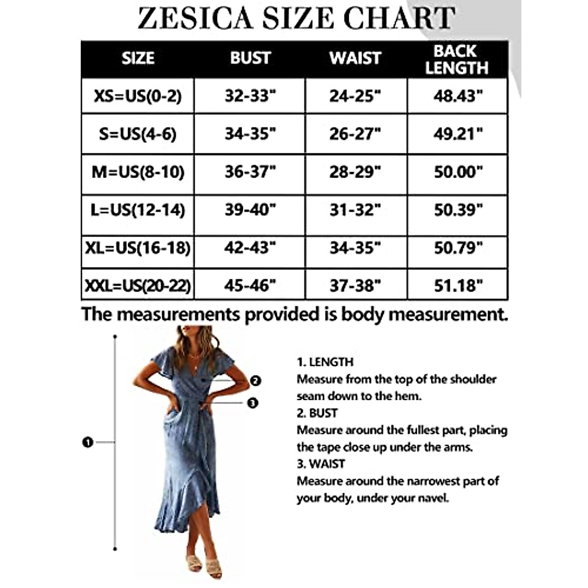 ZESICA Women's 2023 Bohemian Floral Printed Wrap V Neck Short Sleeve Split Beach Party Maxi Dress,Light BlueFloral,Small